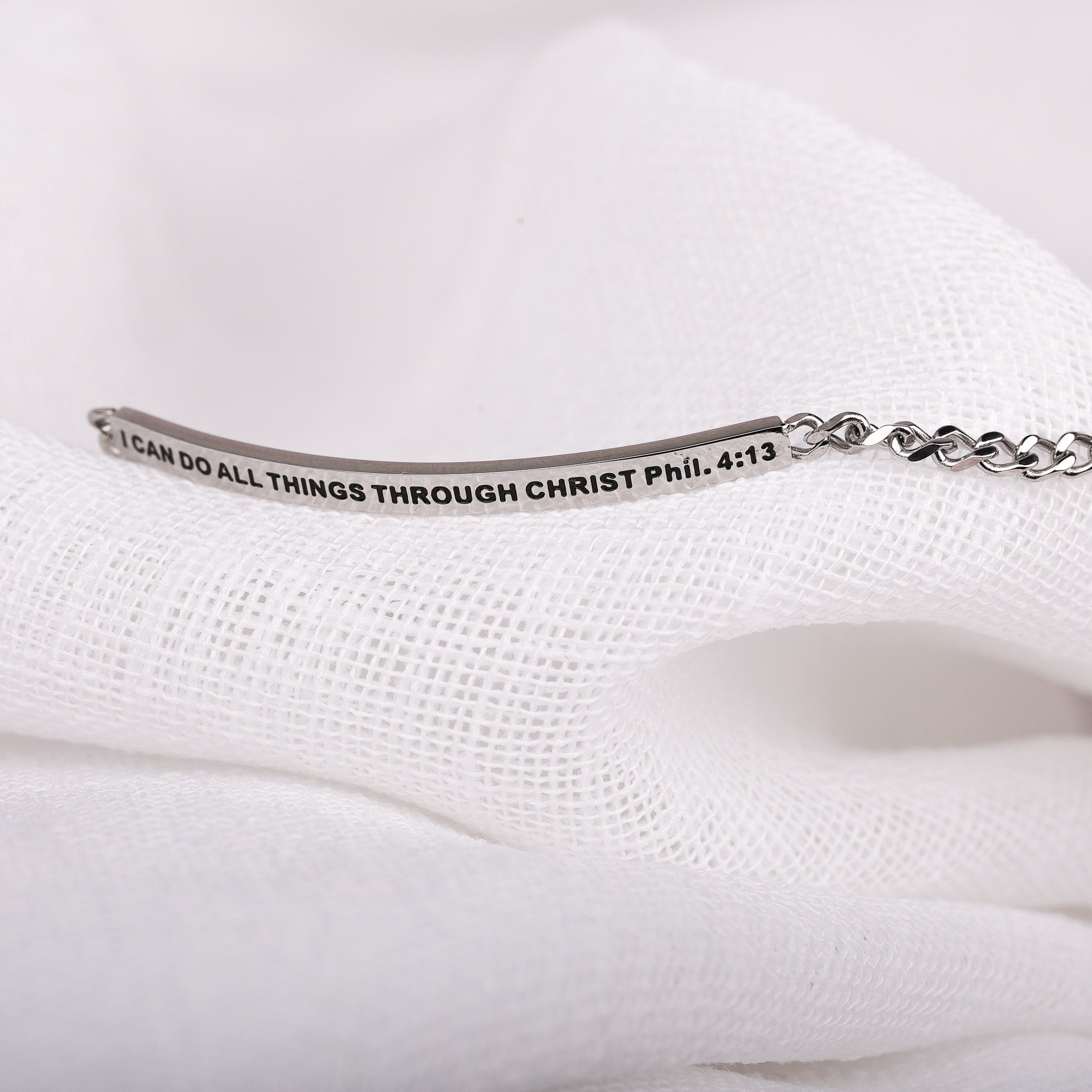I CAN DO ALL THINGS THROUGH CHRIST- DAINTY CHAIN BRACELET – Inspiration Co.